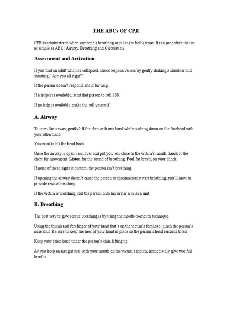 abc_in_cpr | Cardiopulmonary Resuscitation | Clinical Medicine