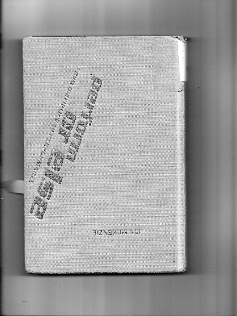 Jon Mckenzie, Perform or Else, 2001 | PDF