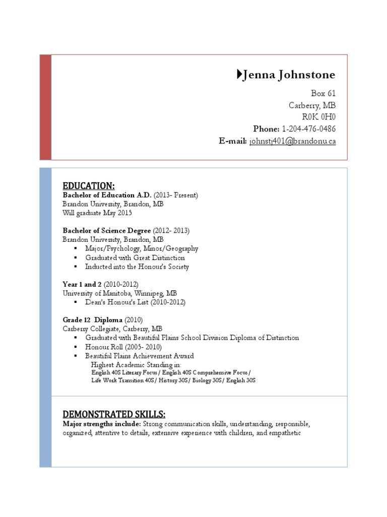 Resume For Eportfolio | Download Free PDF | Sharing | Pedagogy