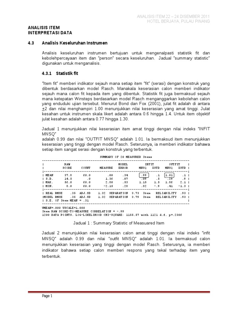 Analisis Item | PDF
