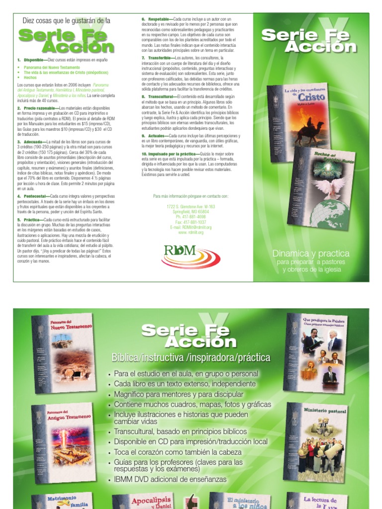 Serie Fe y Acción Folleto | PDF