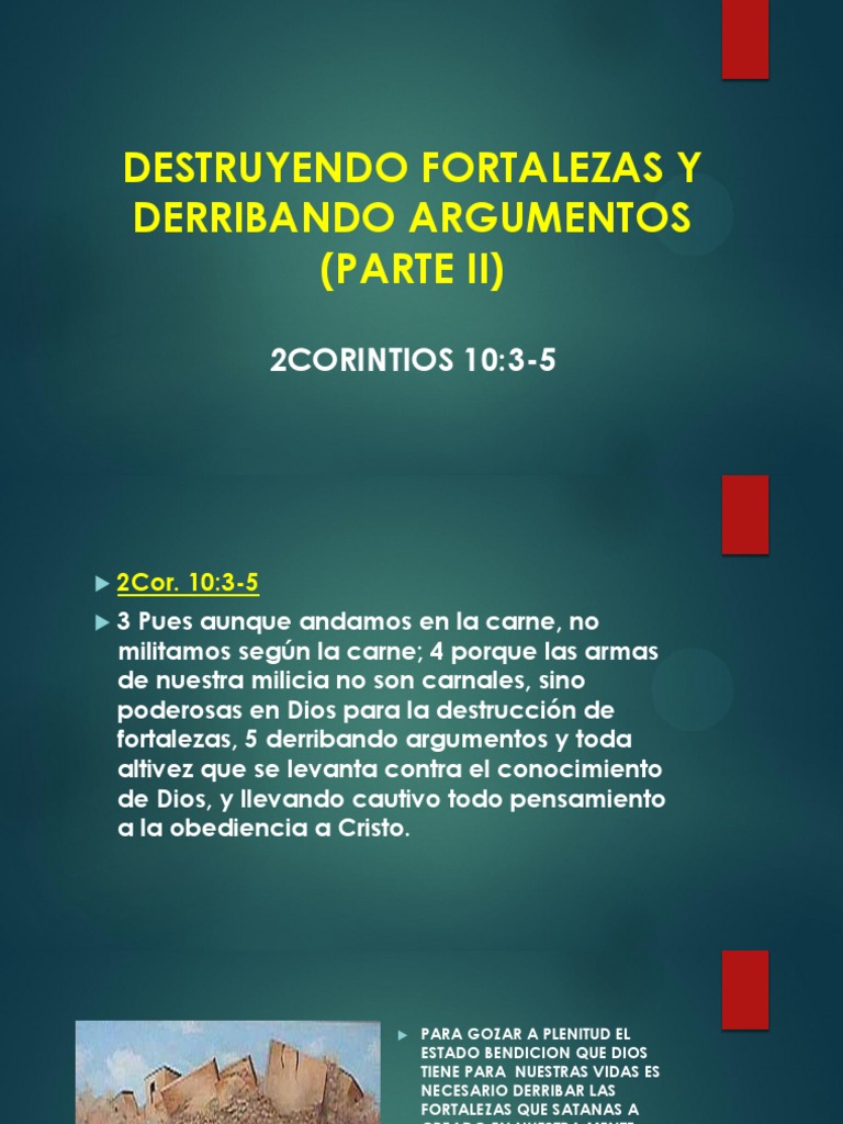 Derribando Fortalezas y Argumentos Parte II | PDF | Cristo (título) | Alma