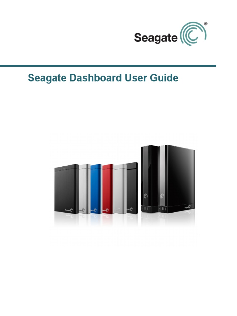Seagate Dashboard User Guide Us PDF | PDF | Backup | Icon (Computing)