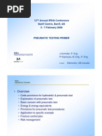 Pneumatic Test - Calculation | PDF | Pascal (Unit) | Risk