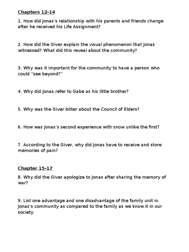 Analysis of Jonas's Journey in The Giver | PDF