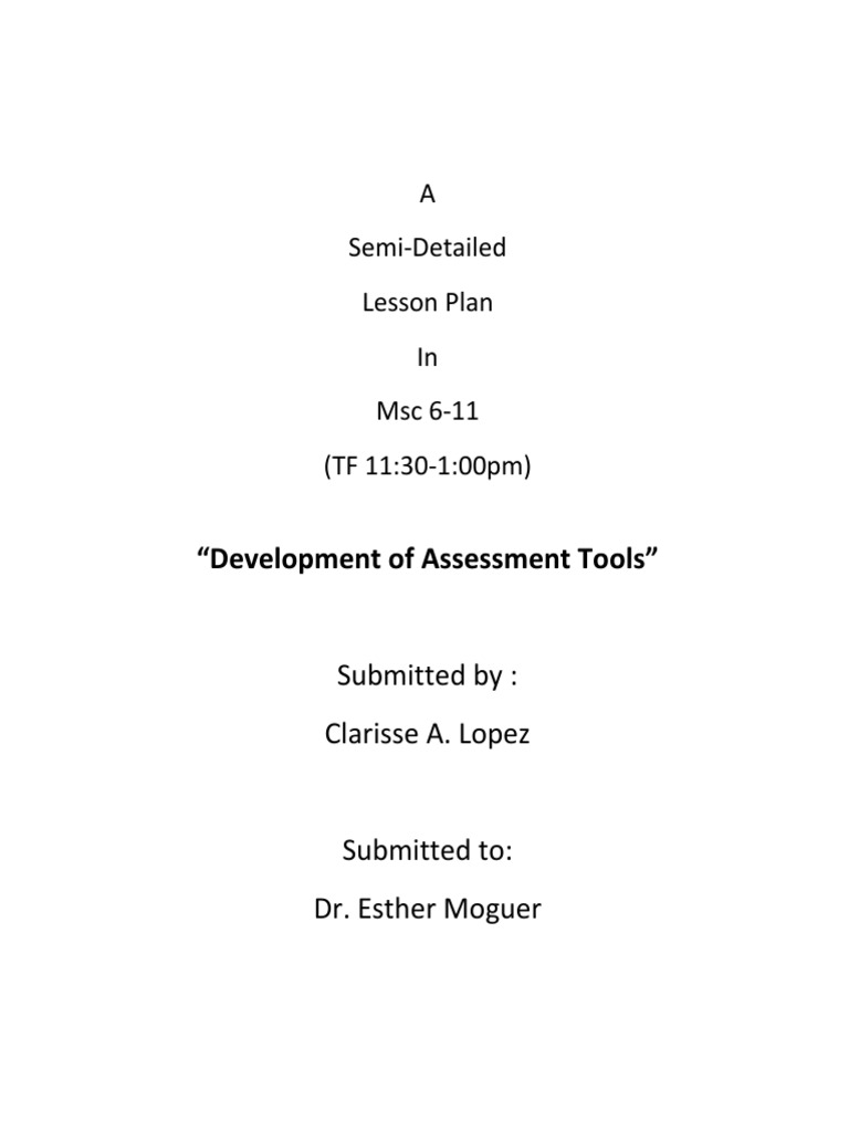 Lesson Plan in Msc6 | PDF | Educational Assessment | Attitude (Psychology)