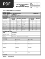 Moc Form | PDF | Risk | Safety