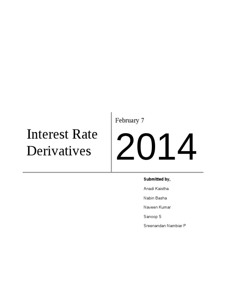 Interest RaInterest Rate Derivative Case Analysiste Derivative Case ...
