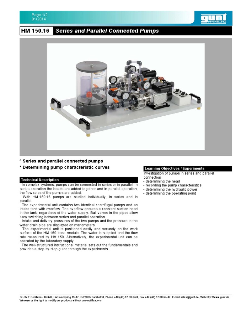 Series Parallel Pumps | PDF | Pump | Valve