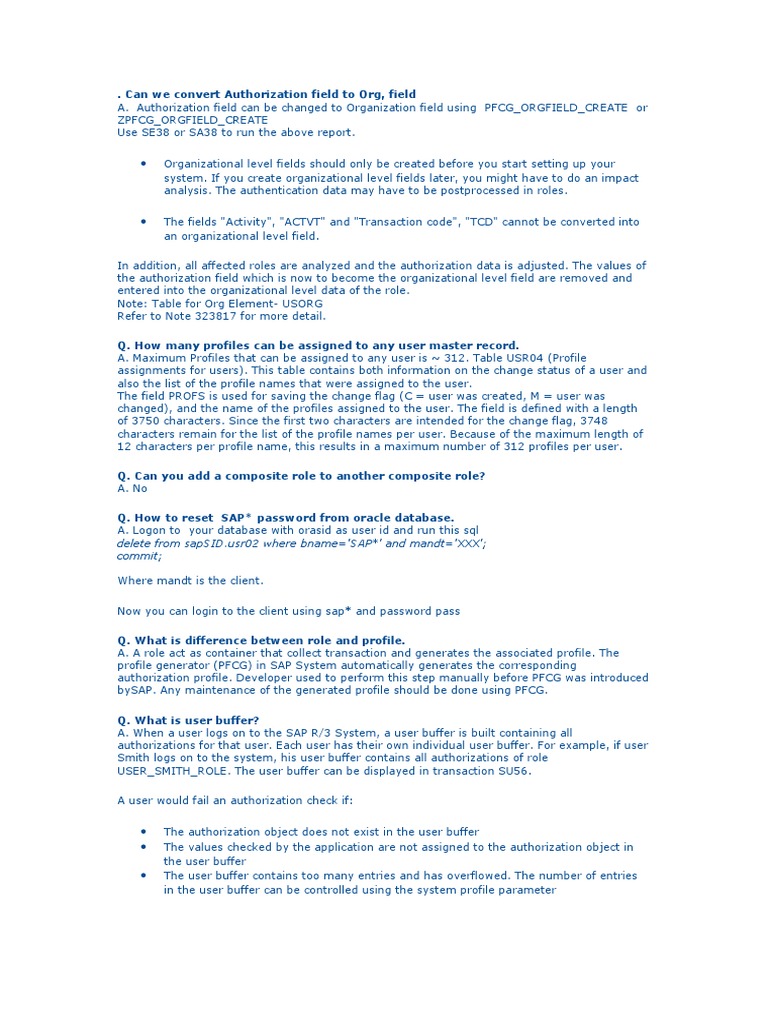 2 SAP Security Interview Questions | PDF | Information Retrieval ...