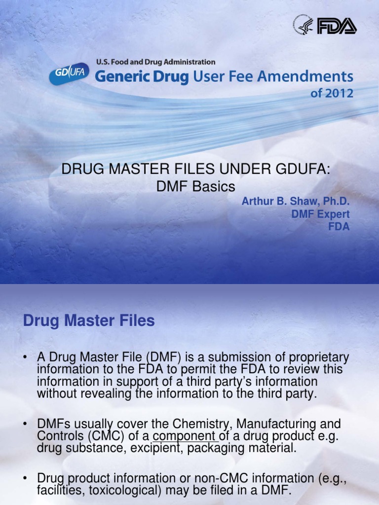 DMF Filing | PDF | Healthcare Industry | Drugs