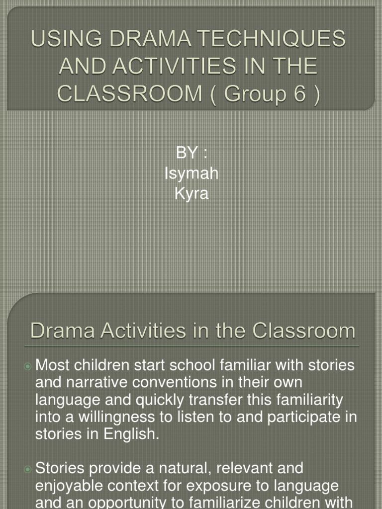 Storytelling and Drama in English Learning | PDF | Storytelling ...