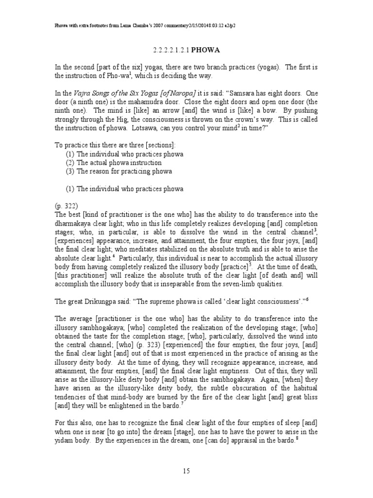 Phowa Meditation Practice Guide | PDF | Schools Of Buddhism | Mahayana