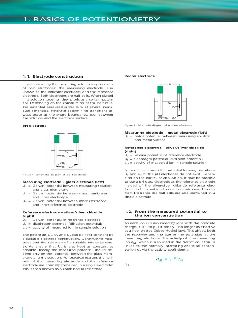 Basics of Potentiometry | PDF | Ph | Electrolyte