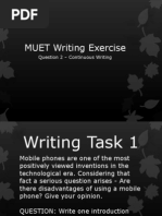 MUET Extended Writing Past-Year Questions | PDF