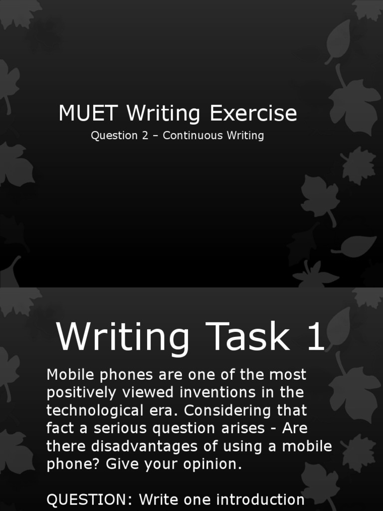 MUET Writing Exercises PDF