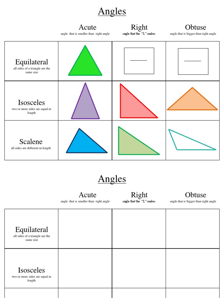 Types of Angles and Triangles Explained | PDF