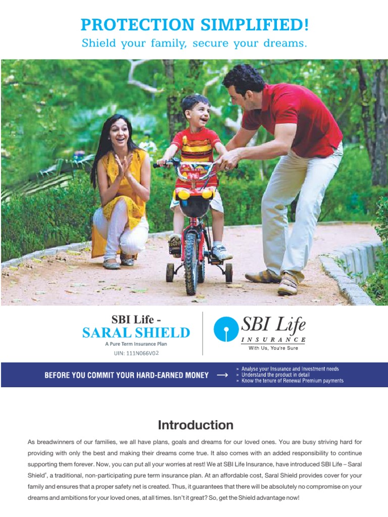 Saral Shield Brochure New Version - SBI Life Insurance | PDF ...
