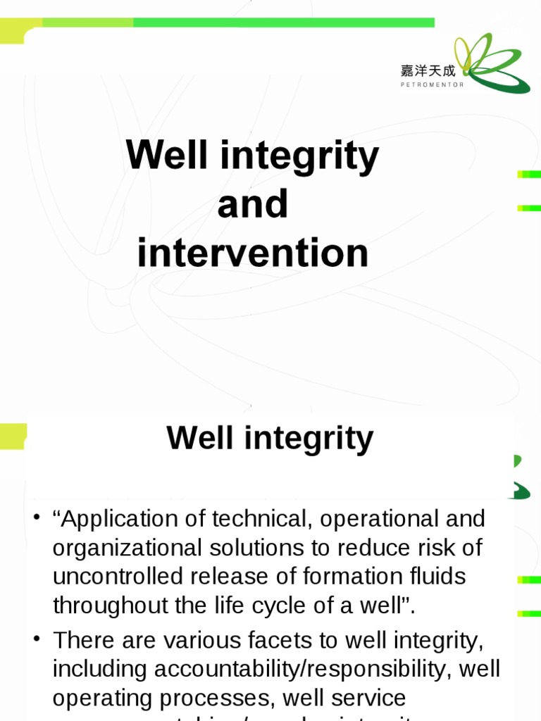 34-Well Integrity and Intervention | PDF | Energy Technology | Industries