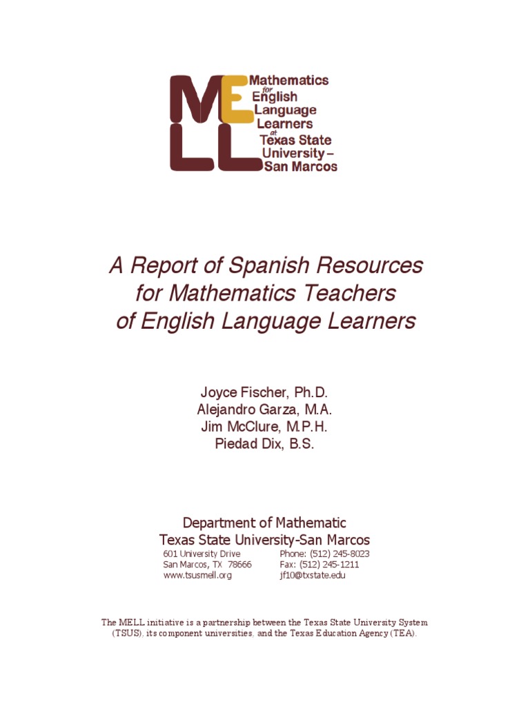 MATHspanish Resources | PDF | National Council Of Teachers Of ...