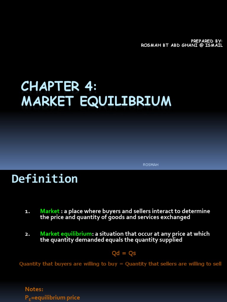 Chapter 4 Market Equilibrium | PDF | Economic Surplus | Taxes