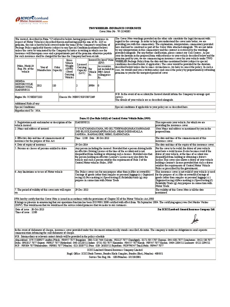 Icici Insurance | PDF
