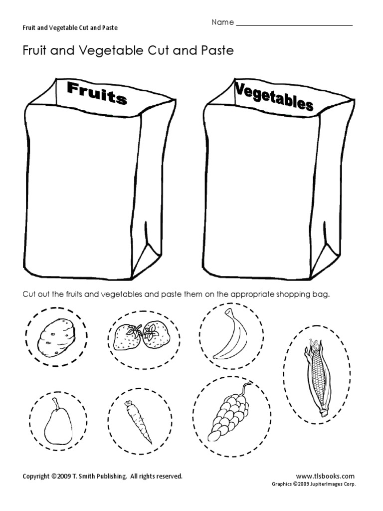Fruit and Vegetable Cut and Paste | PDF