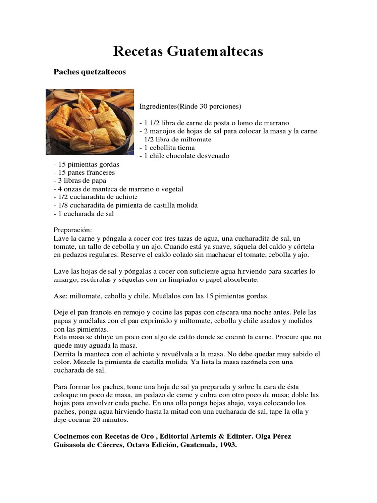 Recetas Guatemaltecas | PDF | Salsa | Huevo como alimento