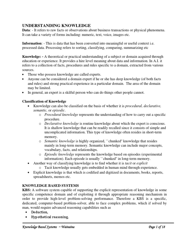 Overview of Knowledge Based Systems | PDF | First Order Logic | Validity