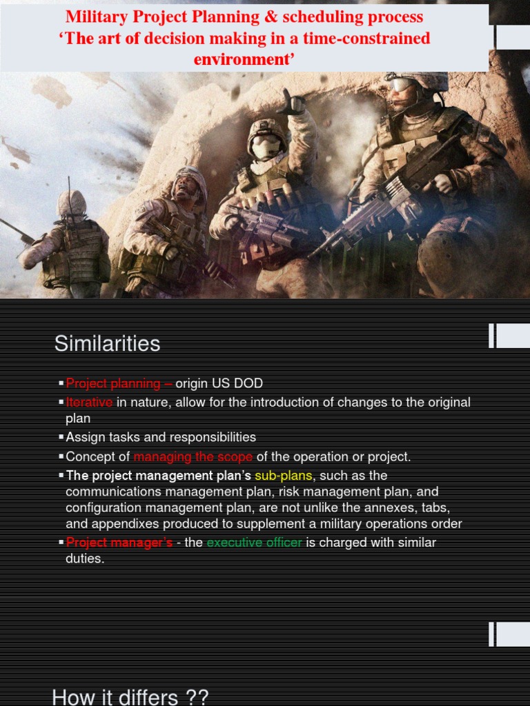 Military decision making process | Decision Making | Operational Level ...