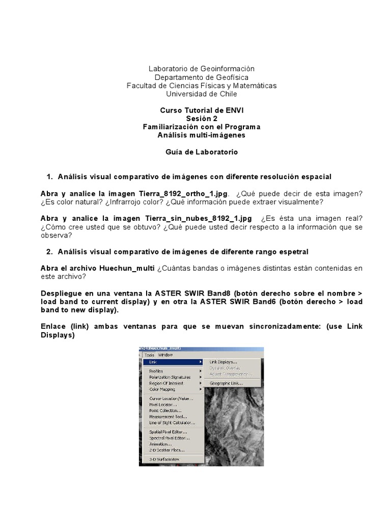 Tutorial ENVI GUIA Lab 2 PDF | PDF