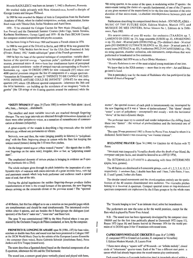 Radulescu | PDF | Music Theory | Musicology