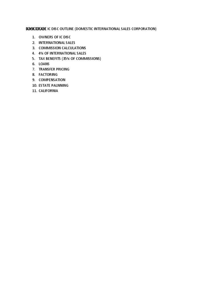 IC-DISC Overview and Commission Guide | PDF | S Corporation | Taxes