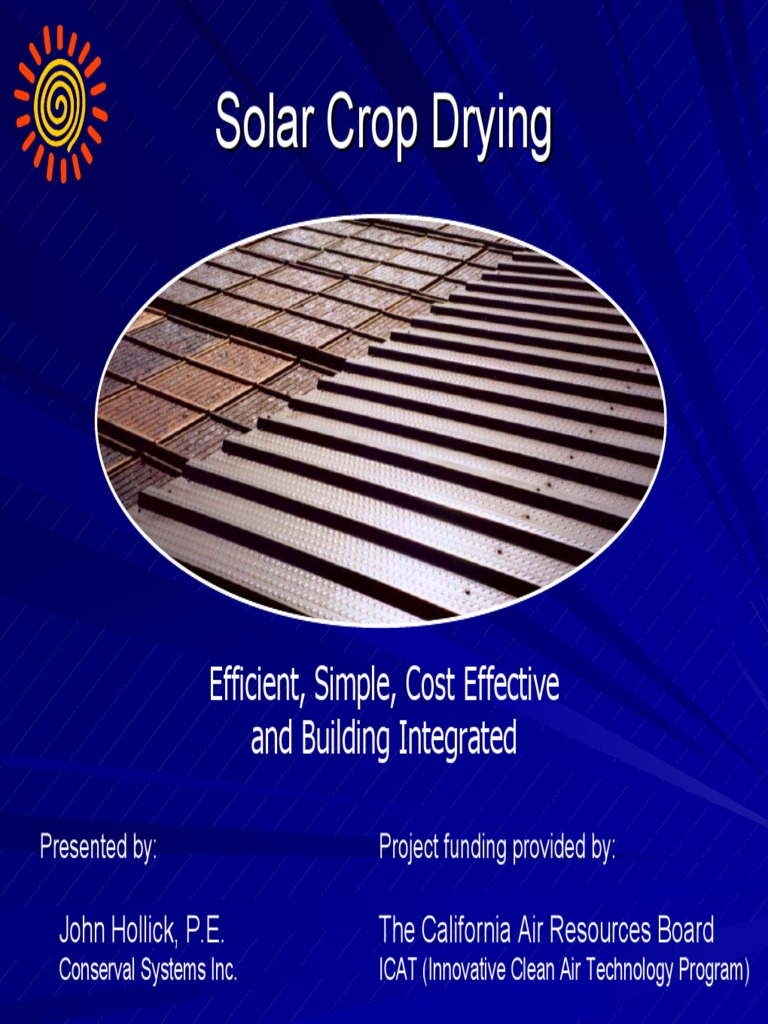 Efficient Solar Crop Drying | PDF | Solar Energy | Clothes Dryer