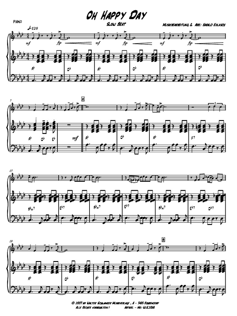 Oh Happy Day Piano | PDF