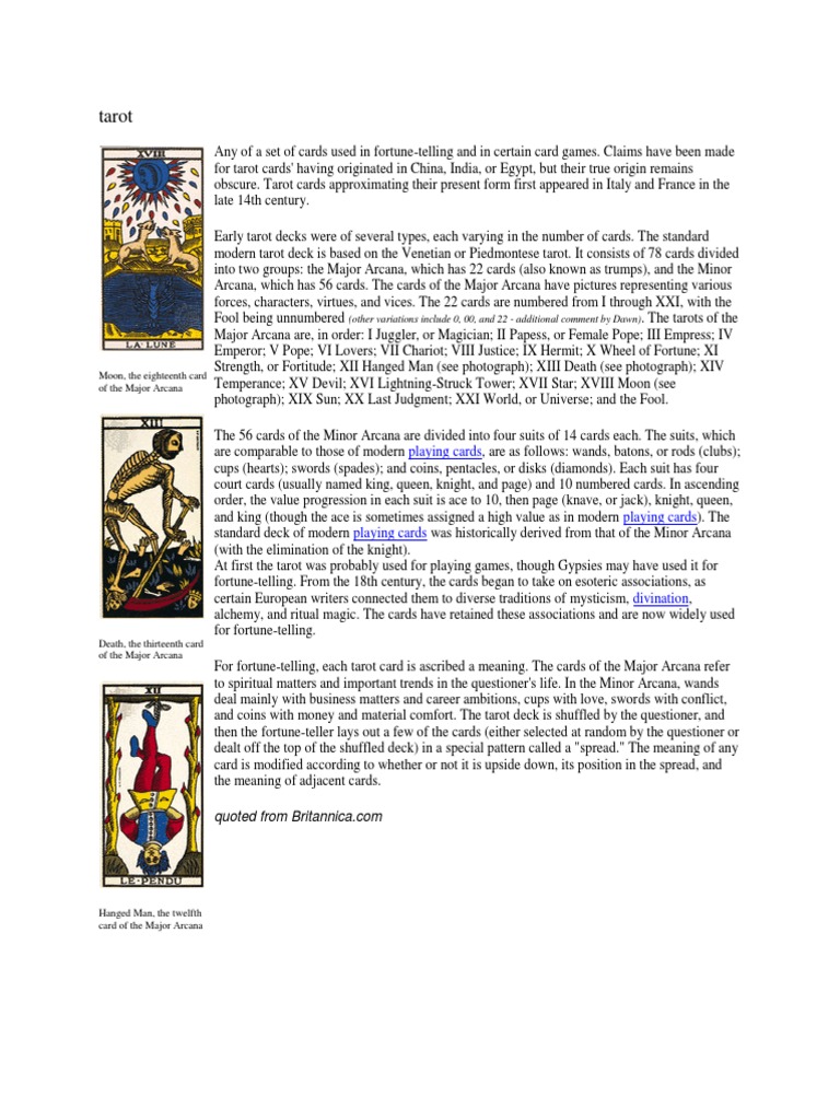 Tarot | PDF | Tarot | Major Arcana
