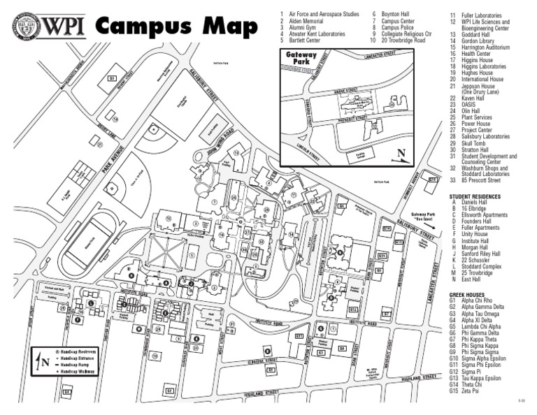Walking Map of WPI | PDF