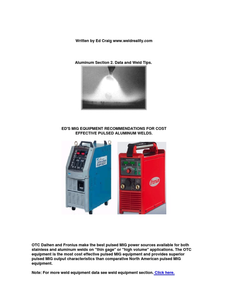 Aluminium GMAW Welding | PDF