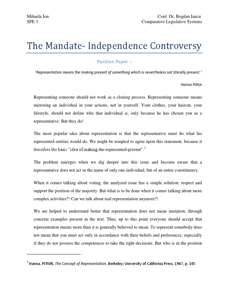 The Mandate | PDF | Electoral District | Concept