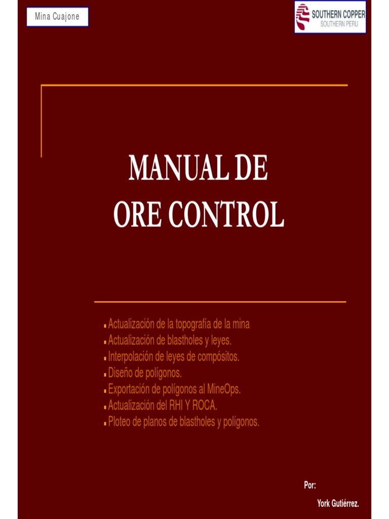 Manual de Ore Control | PDF | Polígono | Archivo de computadora