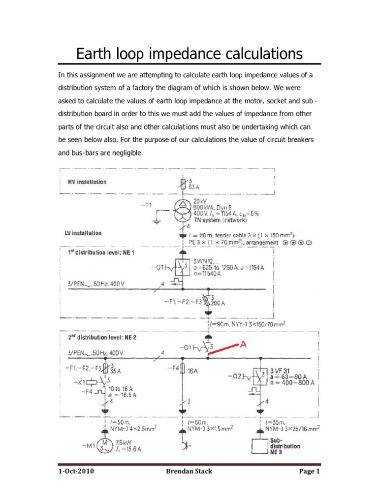Earth Loop Impedance Calculations | PDF | Electrical Impedance ...