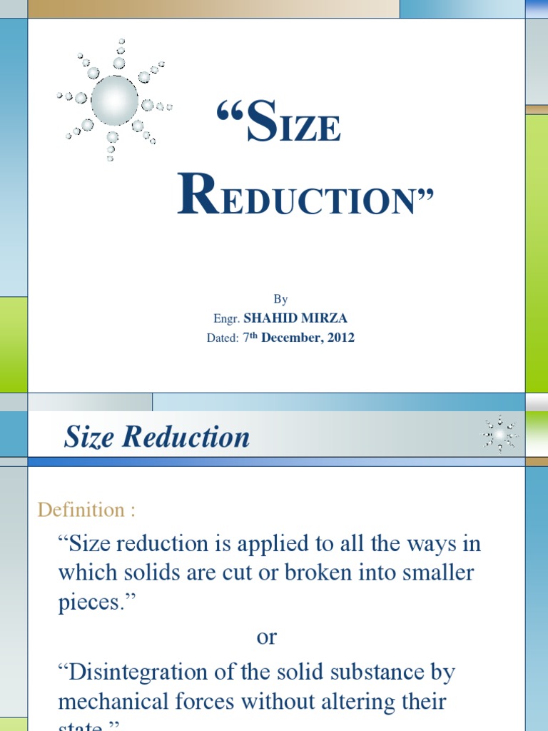 Size Reduction Laws in Pharmacy | PDF | Mill (Grinding) | Industries