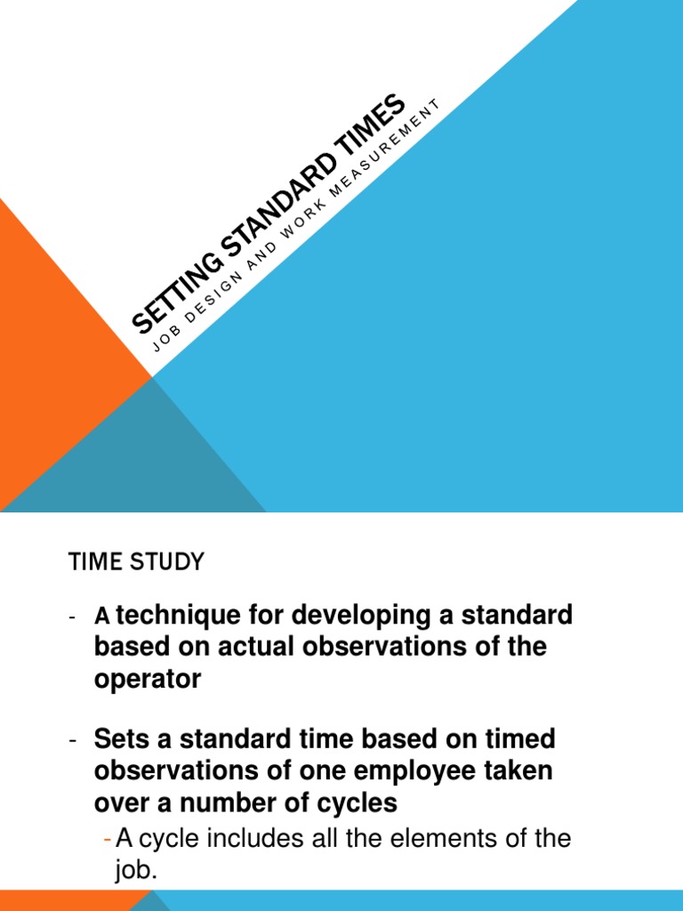 Setting Standard Times | PDF | Confidence Interval | Accuracy And Precision
