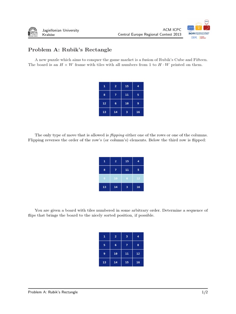 201320icpc14 Acm Icpc Central European Regional Contest Cerc 13 En Pdf Teaching Mathematics 