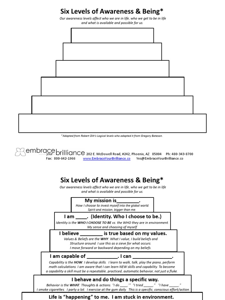 Six Levels of Awareness Explained | PDF | Consciousness | Awareness