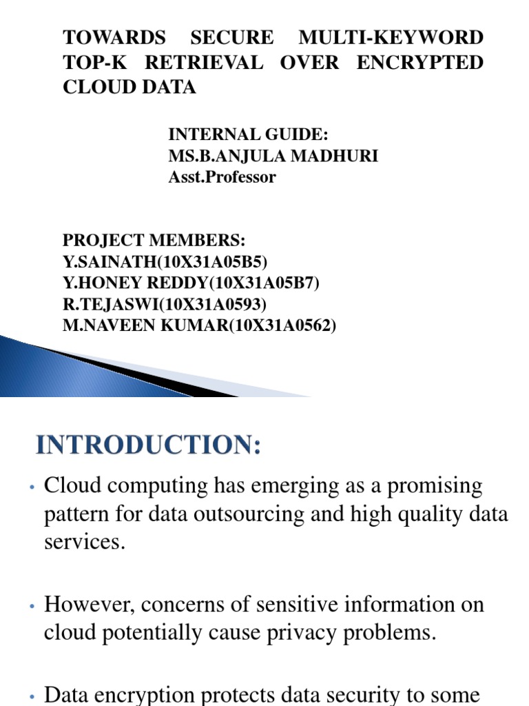 Secure and Efficient Top-K Multi-Keyword Search Over Encrypted Cloud Data Through a Two-Round ...