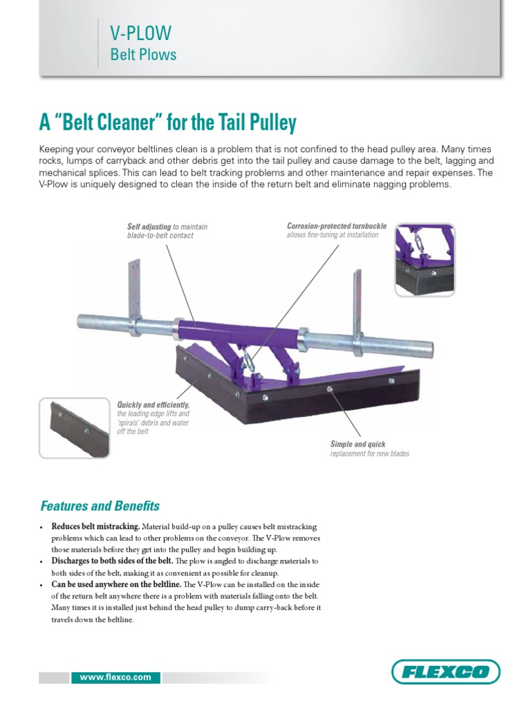 Flexco V Plow | Download Free PDF | Belt (Mechanical) | Plough