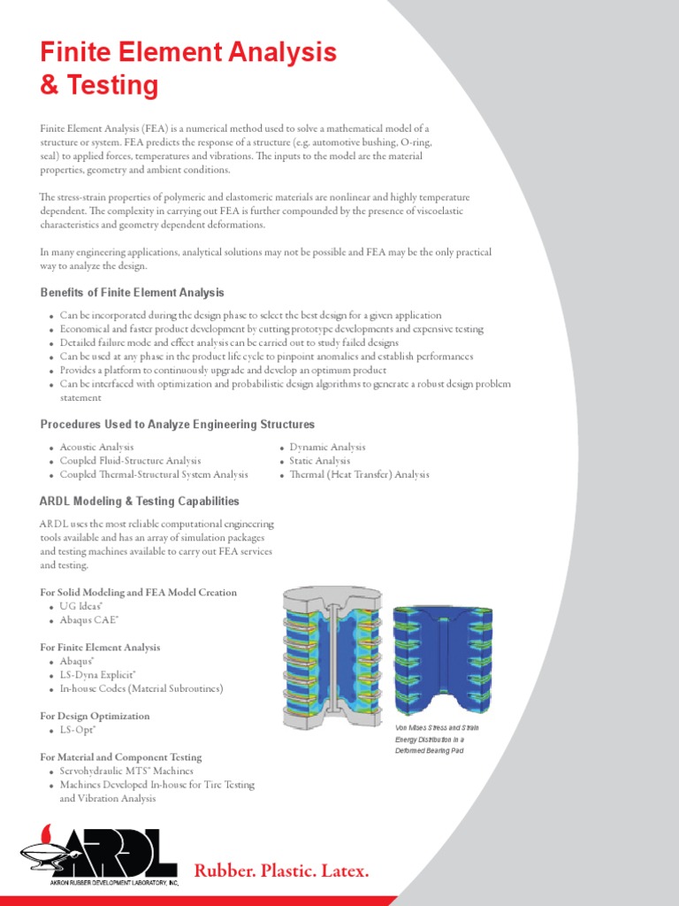 FEA Vs Testing | PDF | Finite Element Method | Materials Science