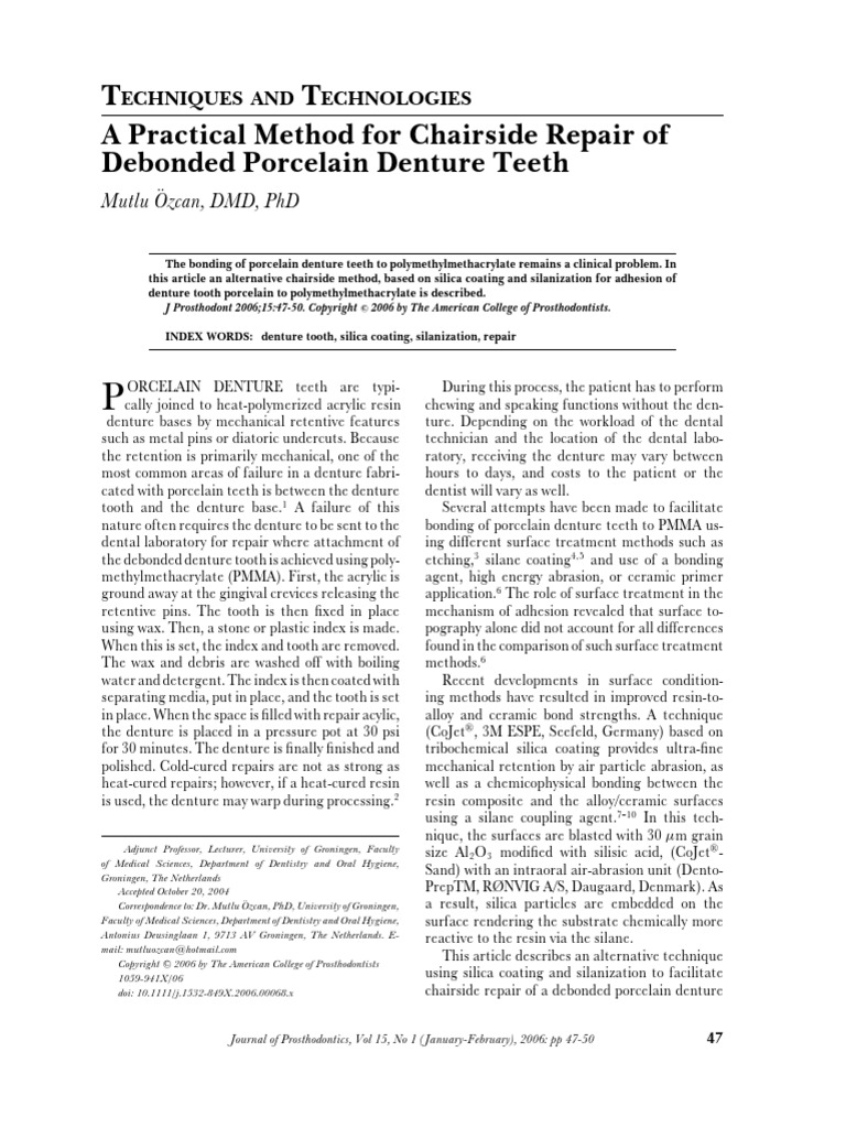 TMP E145 | PDF | Dentures | Poly(Methyl Methacrylate)