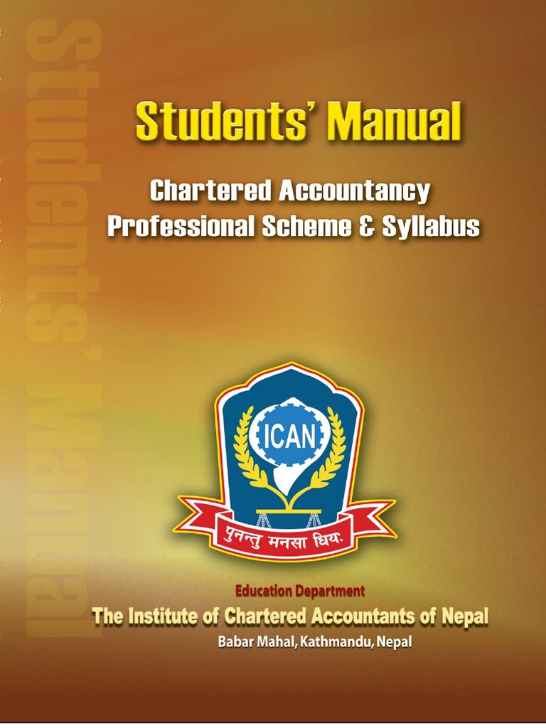 Chartered Accountancy Scheme Syllabus | PDF | Business